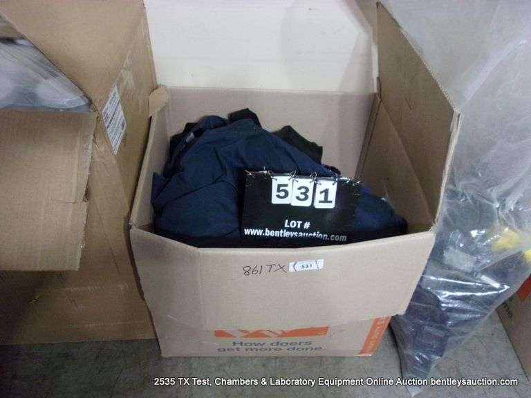 BOX: ASSORTED MIXED SIZED LAB COATS - Bentley & Associates, LLC