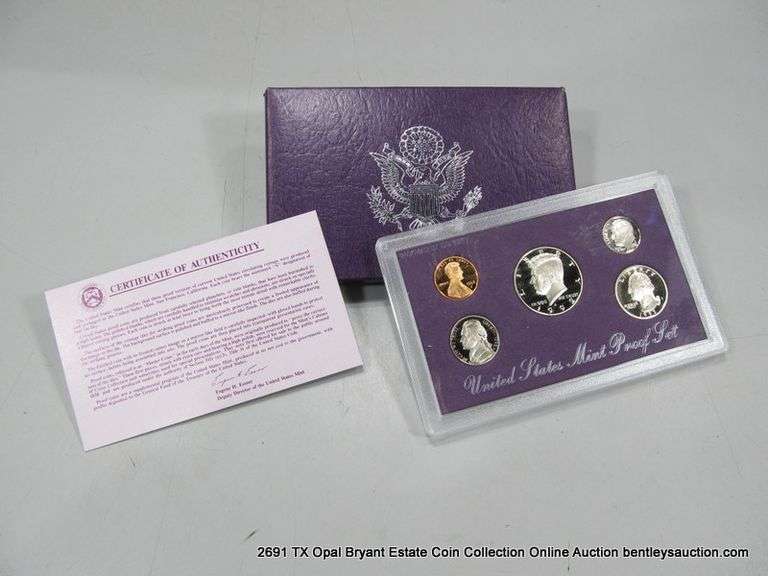 1992-S 5-COIN UNITED STATES MINT PROOF SET/DISPLAY - Bentley ...