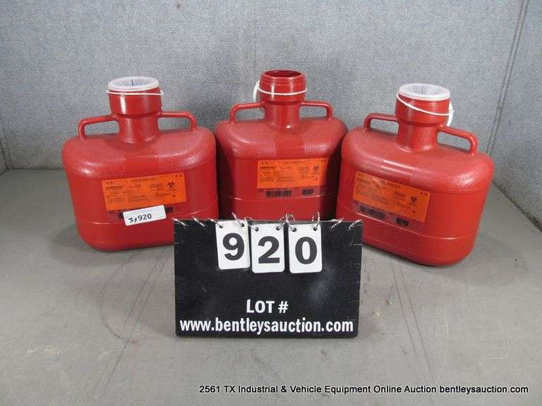 LOT: 3 RED SYRINGE DISPOSAL CONTAINERS - Bentley & Associates, LLC