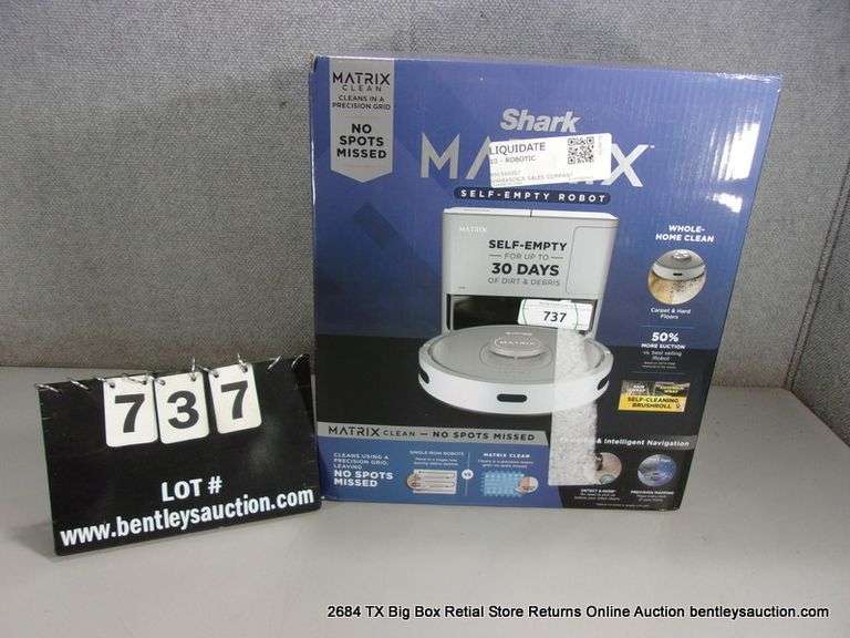 SHARK MATRIX SELF ROAMING ROBOT VACUUM MODEL: UR235BEDUS - Bentley ...