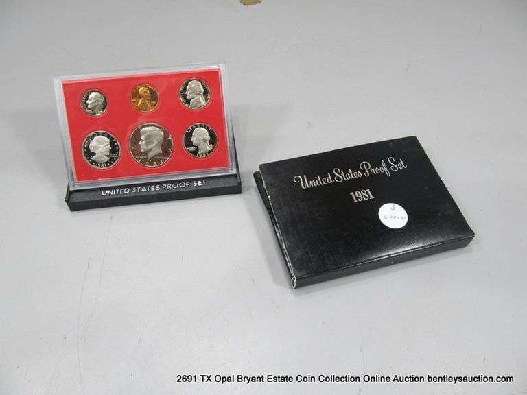 1981-S 6-COIN UNITED STATES MINT PROOF SET/DISPLAY - Bentley ...