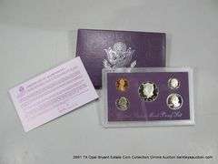 1990-S 5-COIN UNITED STATES MINT PROOF SET/DISPLAY - Bentley ...