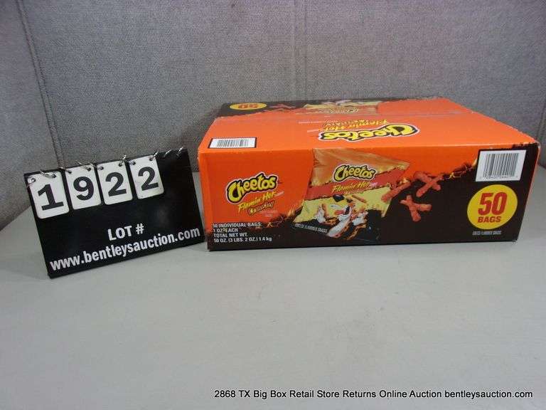 BOX CHEETOS FLAMIN HOT CRUNCY CHIPS, 50 BAGS - Bentley & Associates, LLC
