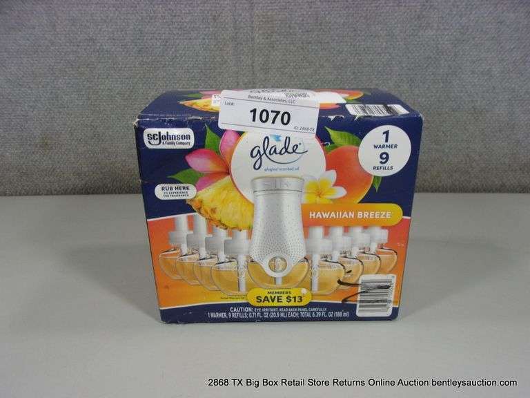 GLADE PLUG INS SCENTED OIL, HAWAIIAN BREEZE, 1 WARMER - Bentley ...