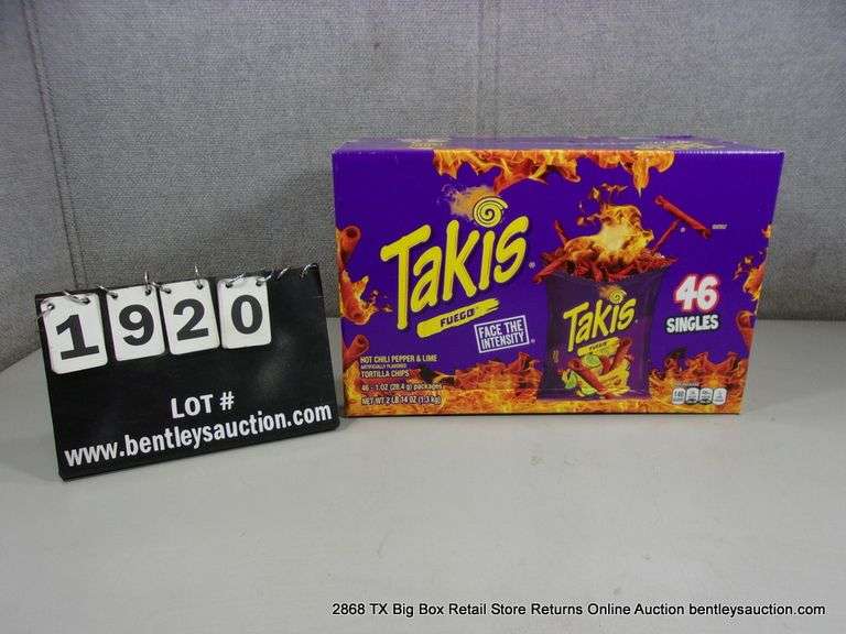 BOX TAKIS FUEGO TORTILLA CHIPS, 46 SINGLES - Bentley & Associates, LLC