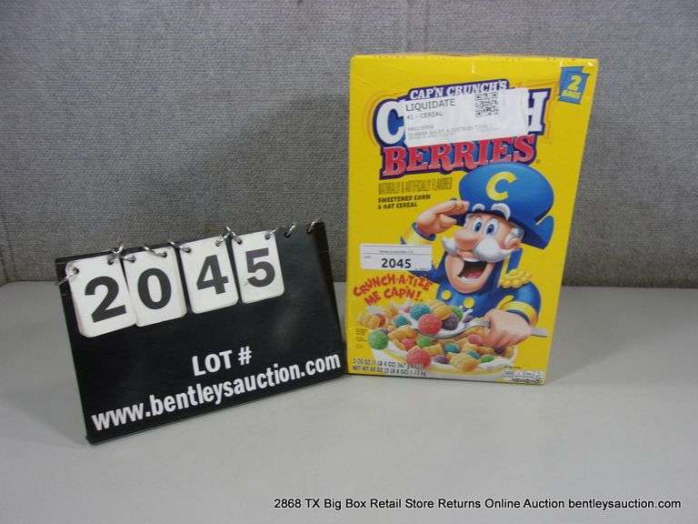 BOX 2 CAP'N CRUNCH CRUNCH BERRIES CEREAL - Bentley & Associates, LLC