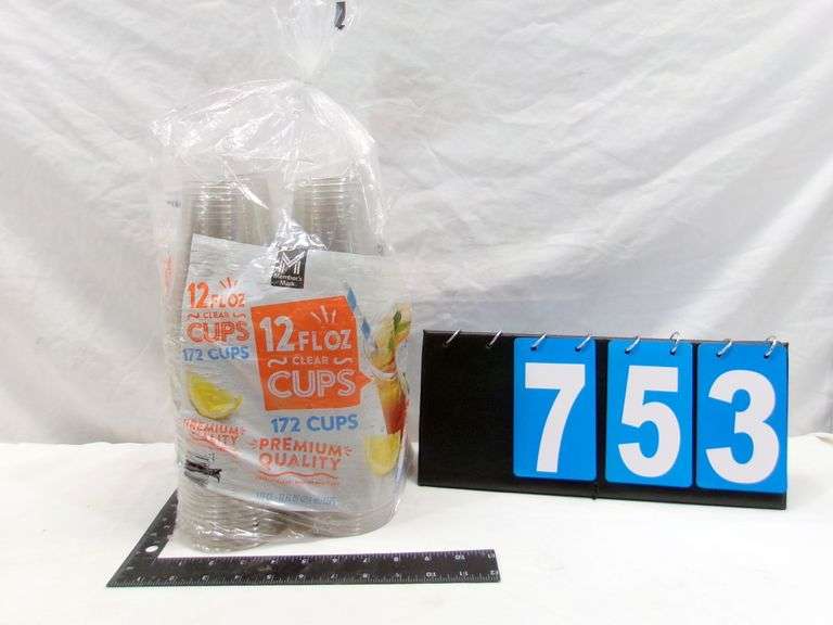 BAG OF 12 OZ. CLEAR PLASTIC CUPS - Bentley & Associates, LLC