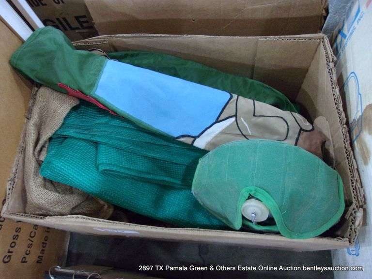 BOX: BOY SCOUTS WATER CANTEEN, NUT HOUSE FLAG, POTATO SACK - Bentley ...