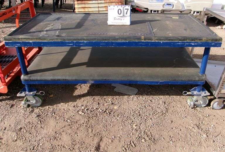 PUSH TABLE W/ MAT, 72 3/4" X 33" X 31 3/4" - Bentley & Associates, LLC