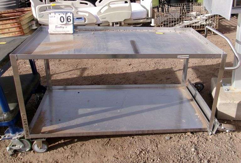 STAINLESS PUSH TABLE, 60 1/4" X 30 1/4" X 35 1/2" - Bentley ...