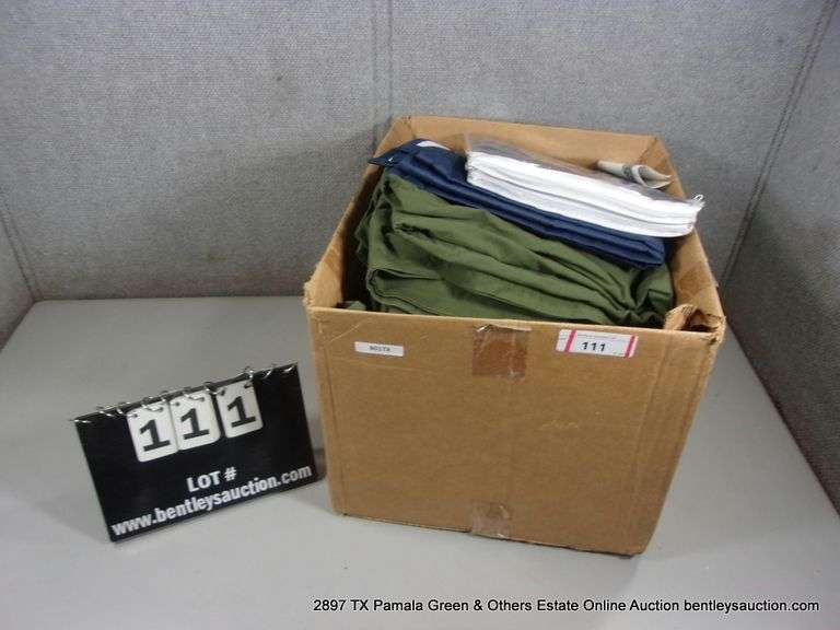 BOX: ASSORTED SHEETS & CURTAIN - Bentley & Associates, LLC