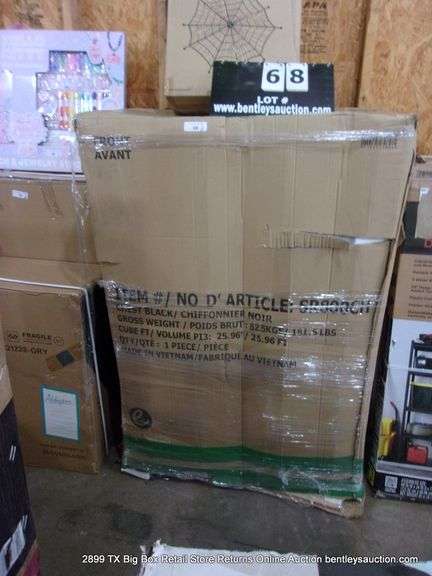 ELEMENTS SR800CH BLACK WOOD CHEST OF DRAWERS - DAMAGED BOX - Bentley ...