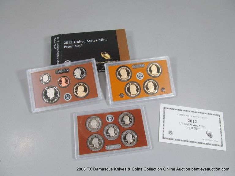 2012 U.S. MINT PROOF SET, SAN FRANCISCO MINT, 14 COIN DISPLAY SET ...