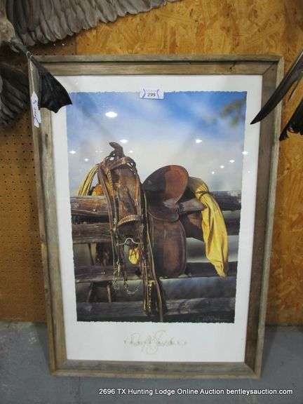 FRAMED PICTURE "TRAILS END" BY DAVID STOECKLEIN, 39" X 27" - Bentley ...