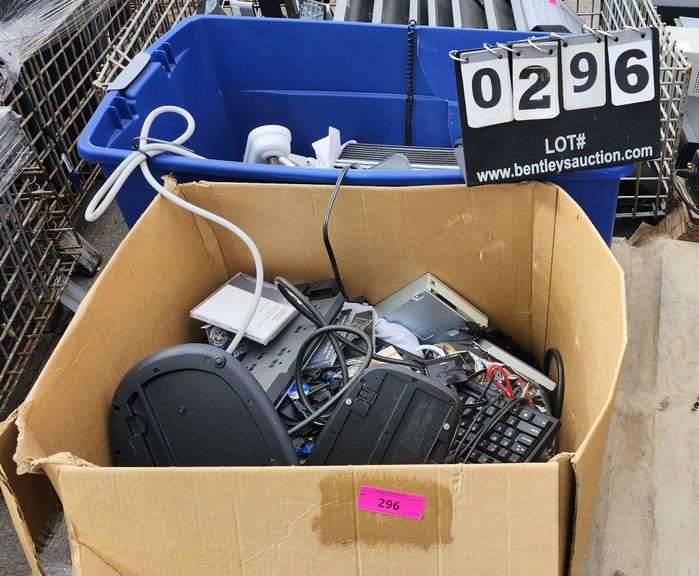 PALLET: BOX & CRATE - MISC COMPUTER KEYBOARDS, WIRE/CABLES, OFFICE ...