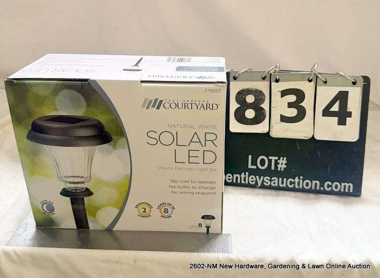 FOUR SEASONS COURTYARD NATURAL WHITE SOLAR LED PATHWAY LIGHT, SET OF 8 ...