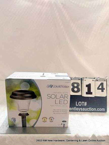 FOUR SEASONS COURTYARD NATURAL WHITE SOLAR LED PATHWAY LIGHT, SET OF 8 ...