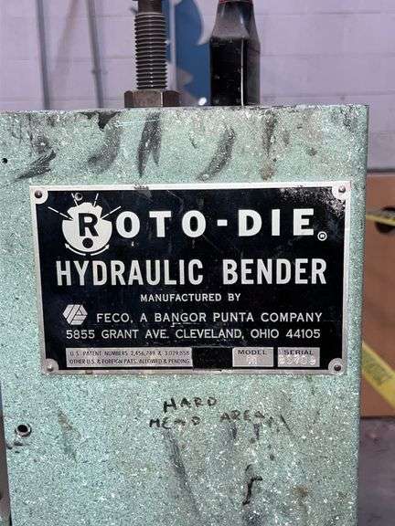 ROTO-DIE HYDRAULIC BENDER MODEL: 11 - Bentley & Associates, LLC