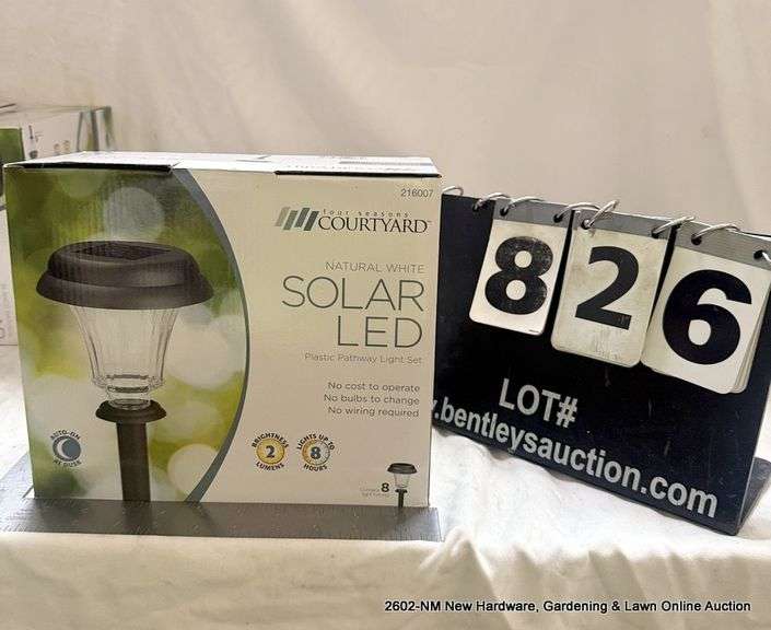 FOUR SEASONS COURTYARD NATURAL WHITE SOLAR LED PATHWAY LIGHT, SET OF 8 ...