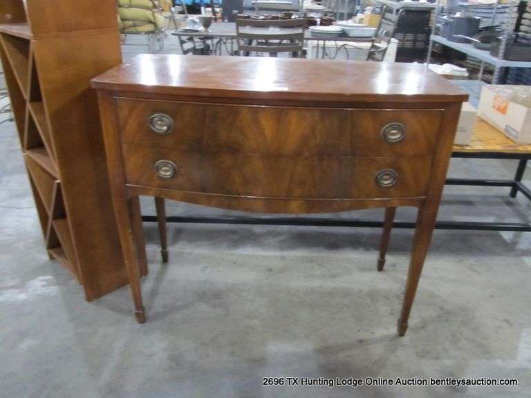 2-DRAWER FRONT ENTRY TABLE - MAHOGANY - Bentley & Associates, LLC