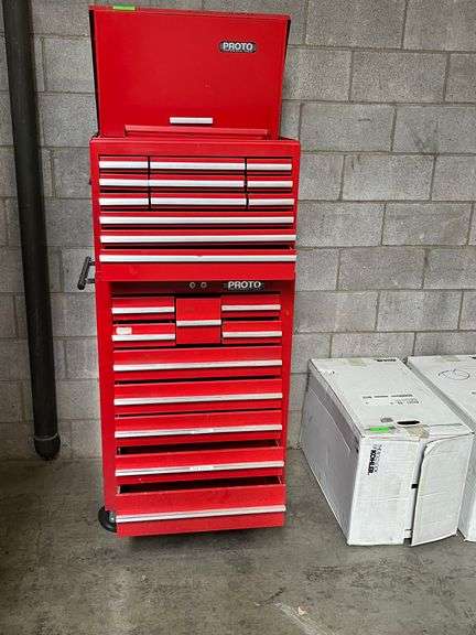 PROTO PROFESSIONAL TOOLS - RED METAL TOOL BOX - Bentley & Associates, LLC