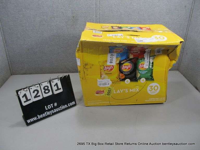 FRITO LAY LAYS MULTI PACK POTATO CHIPS - 30 BAGS - DAMAGED BOX ...