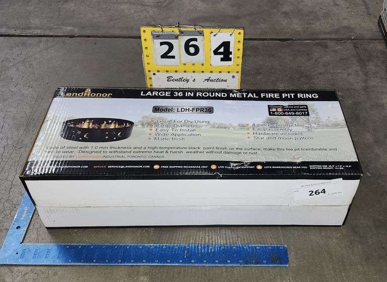 NEW LANDHONOR LDH-FPR36 36" ROUND METAL FIRE PIT RING - Bentley ...