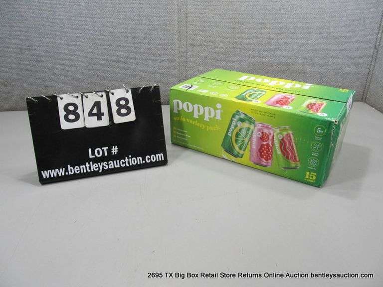 CASE: POPPI SODAS - 15 COUNT - LEMON-LIME, RASPBERRY-ROSE, WATERMELON ...
