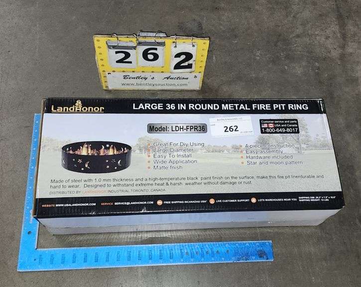 NEW LANDHONOR LDH-FPR36 36" ROUND METAL FIRE PIT RING - Bentley ...