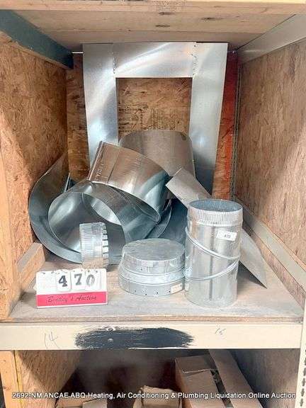 SHELF CONTENTS: MISC HVAC DUCTWORK FITTINGS - Bentley & Associates, LLC