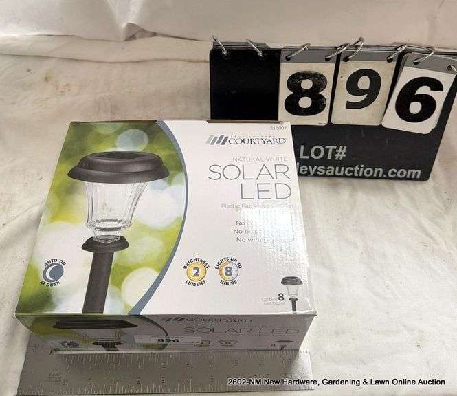 FOUR SEASONS COURTYARD NATURAL WHITE SOLAR LED PATHWAY LIGHT, SET OF 8 ...