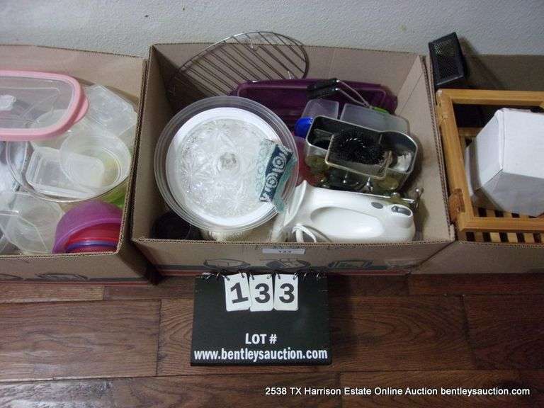 BOX: ELECTRIC HAND MIXER, KITCHEN UTENSILS, RACKS - Bentley ...