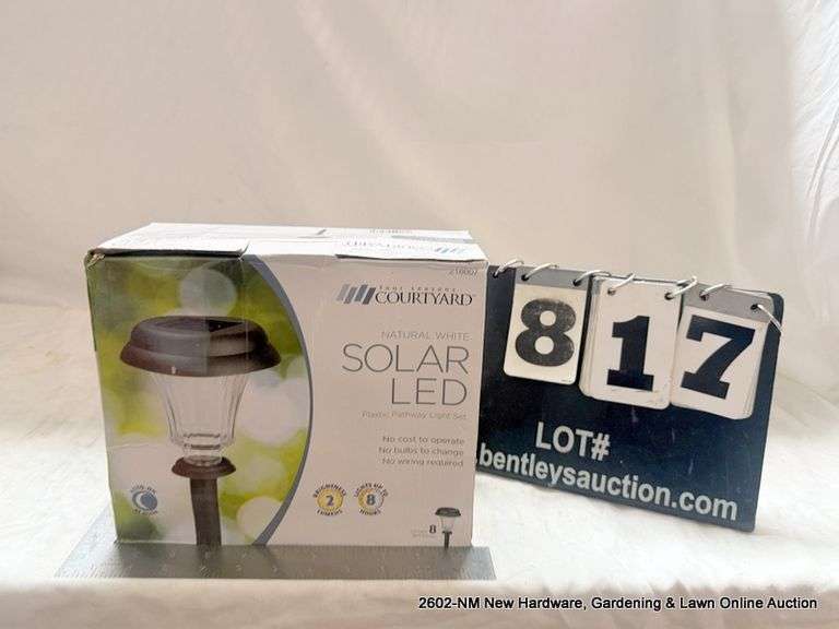 FOUR SEASONS COURTYARD NATURAL WHITE SOLAR LED PATHWAY LIGHT, SET OF 8 ...