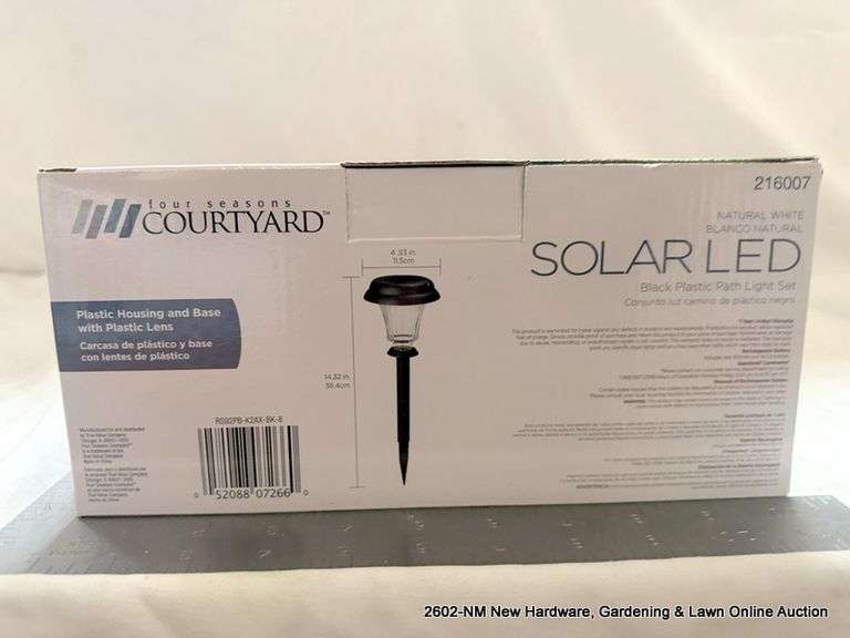 FOUR SEASONS COURTYARD NATURAL WHITE SOLAR LED PATHWAY LIGHT, SET OF 8 ...