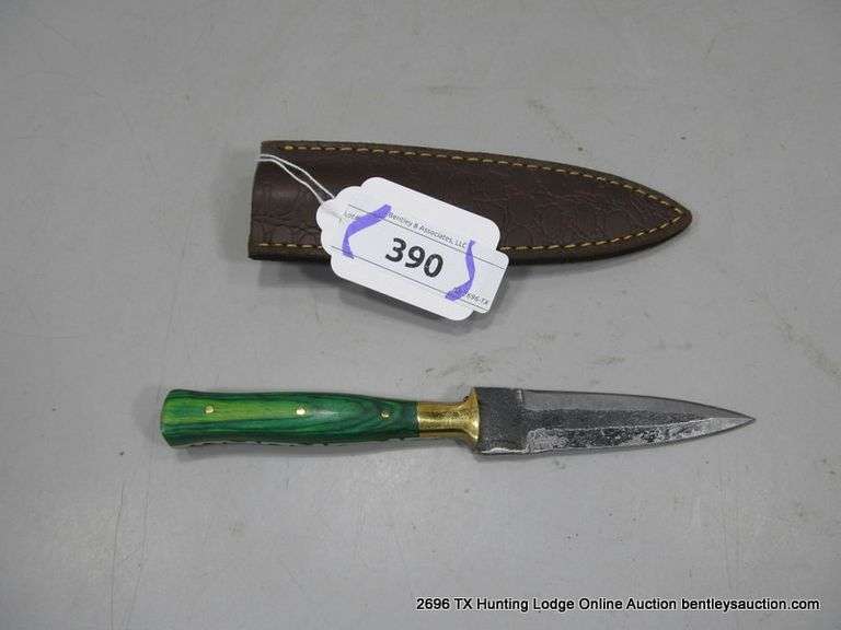 MULTI GREEN LAYERED WOOD HANDLED ROUGH FINISH DOUBLE EDGE DAGGER KNIFE ...