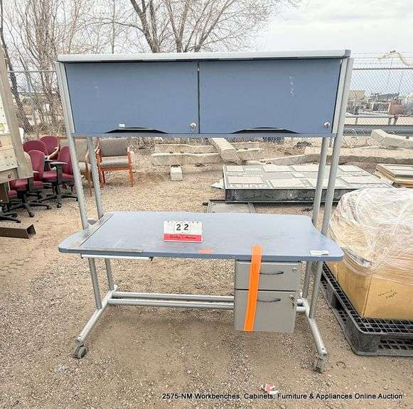 CASTERED DESK W/ SHELF UNIT - Bentley & Associates, LLC