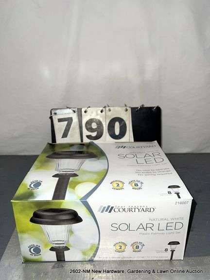 FOUR SEASONS COURTYARD NATURAL WHITE SOLAR LED PATHWAY LIGHT, SET OF 8 ...