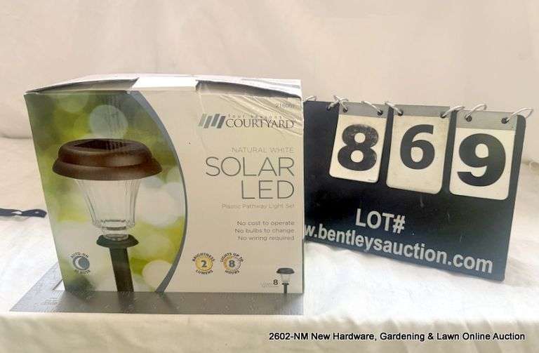 FOUR SEASONS COURTYARD NATURAL WHITE SOLAR LED PATHWAY LIGHT, SET OF 8 ...