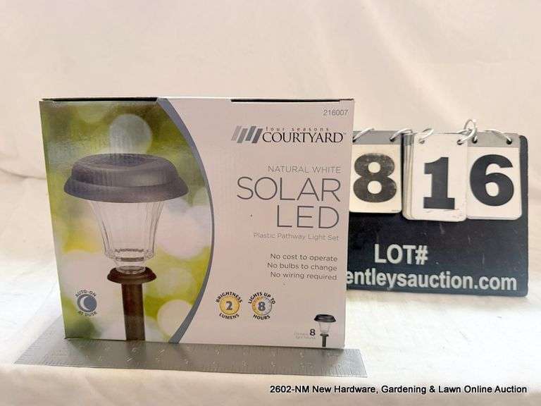 FOUR SEASONS COURTYARD NATURAL WHITE SOLAR LED PATHWAY LIGHT, SET OF 8 ...