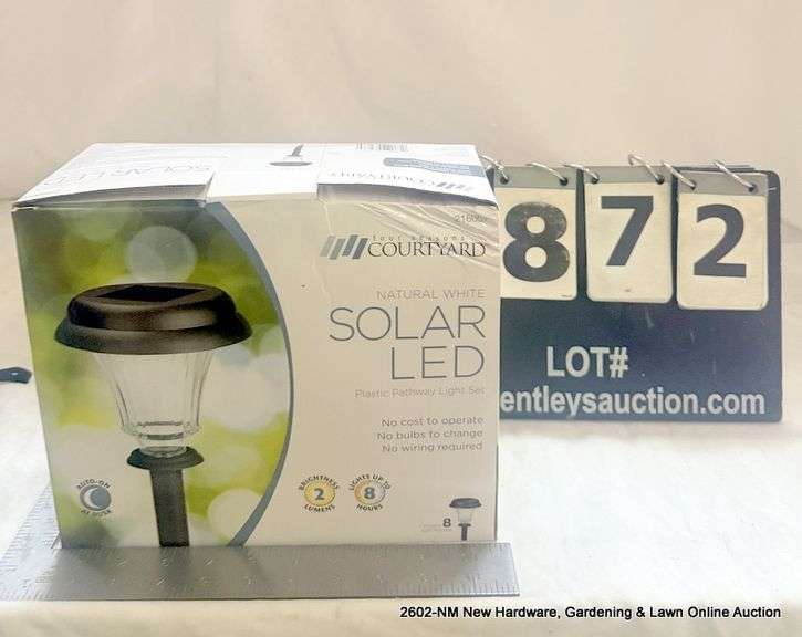 FOUR SEASONS COURTYARD NATURAL WHITE SOLAR LED PATHWAY LIGHT, SET OF 8 ...
