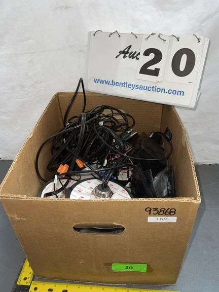 BOX: ASSORTED CABLE, CONNECTORS - Bentley & Associates, LLC