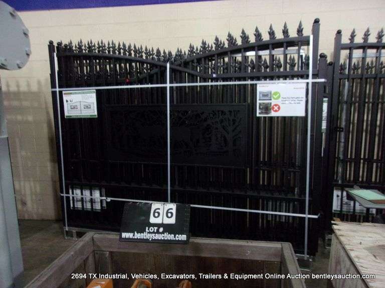 ALL METAL 7' X 20' METAL ENTRANCE GATE W/ DEER SCENE, MODEL K0720 ...