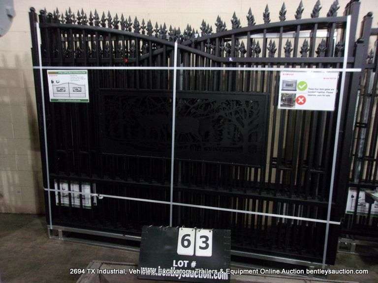 ALL METAL 7' X 20' METAL ENTRANCE GATE W/ DEER SCENE, MODEL K0720 ...