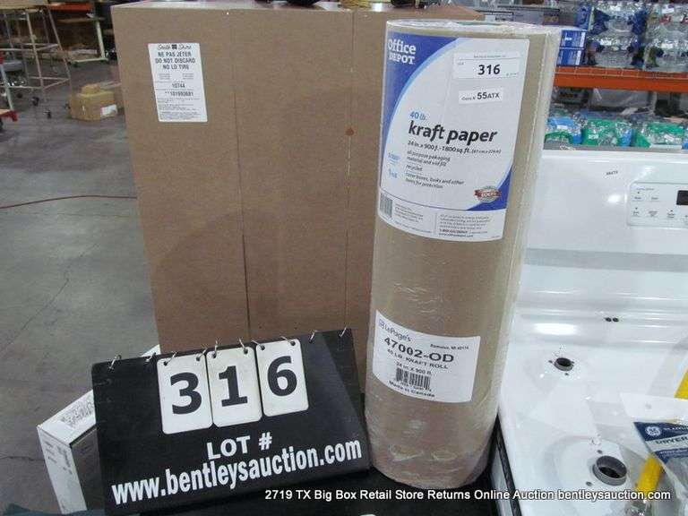 OFFICE DEPOT 40 LB KRAFT PAPER, 24" X 900' - Bentley & Associates, LLC