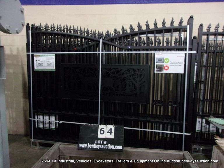 ALL METAL 7' X 20' METAL ENTRANCE GATE W/ DEER SCENE, MODEL K0720 ...