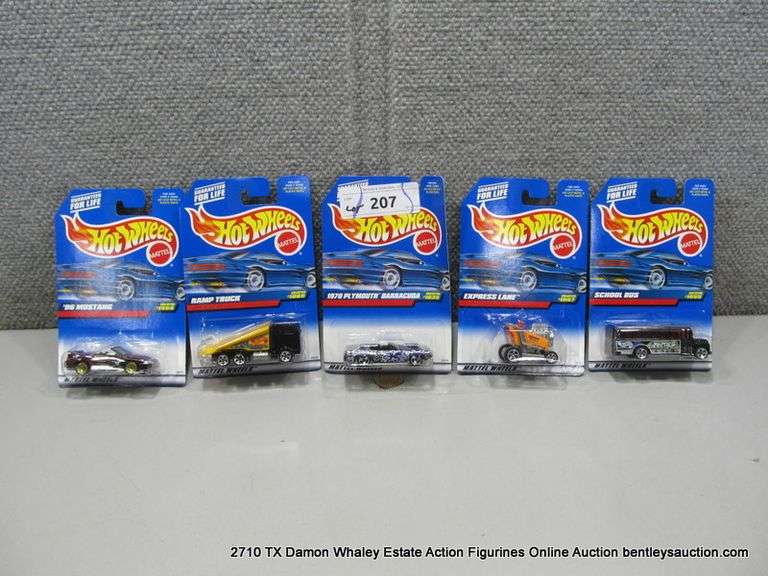 LOT OF 5 HOTWHEELS CARS IN A BOX: 1970 PLYMOUTH BARRACUDA, EXPRESS LANE ...
