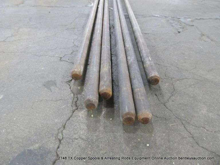 (6) 5/8”x 10’ SOLID ROD COPPER CLAD GROUNDING RODS, 75 POUNDS TOTAL ...