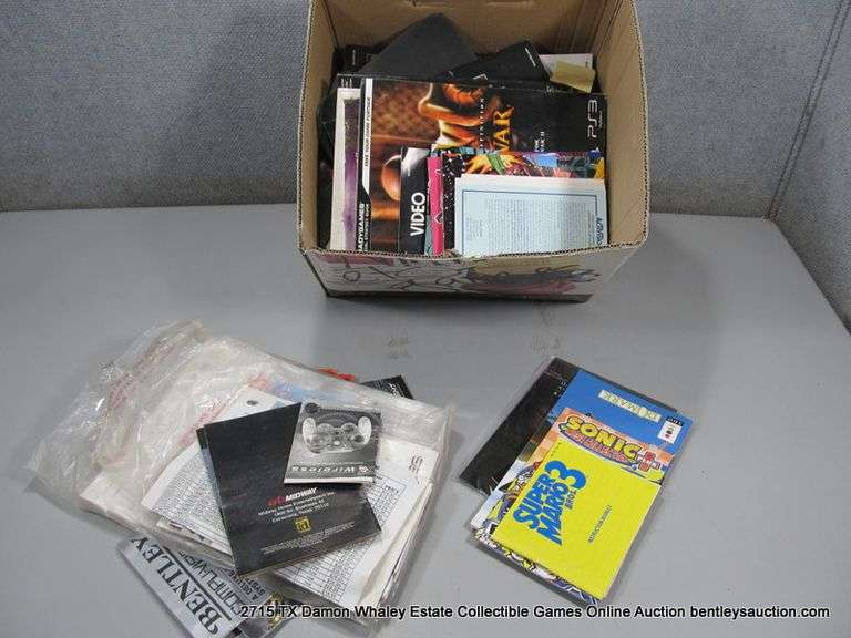 BOX: GAME MANUALS, GAME CONSOLE INSTRUCTIONS, ETC - Bentley ...