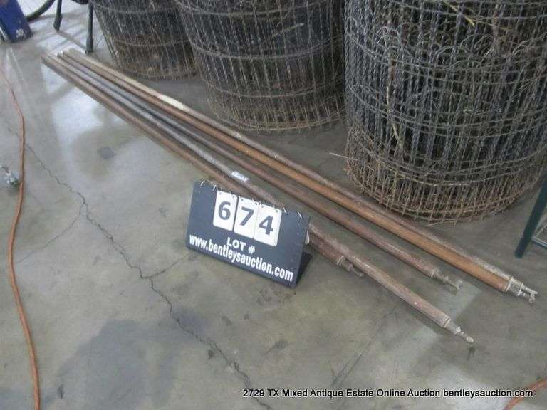 LOT: (5) ANTIQUE SCHOOL ROOM LONG REACH WINDOW LEVER RODS - Bentley ...