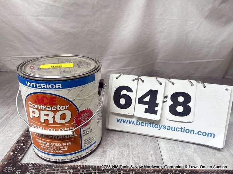 ACE CONTRACTOR PRO SEMI-GLOSS LATEX ENAMEL ULTRA WHITE, 1 GALLON ...